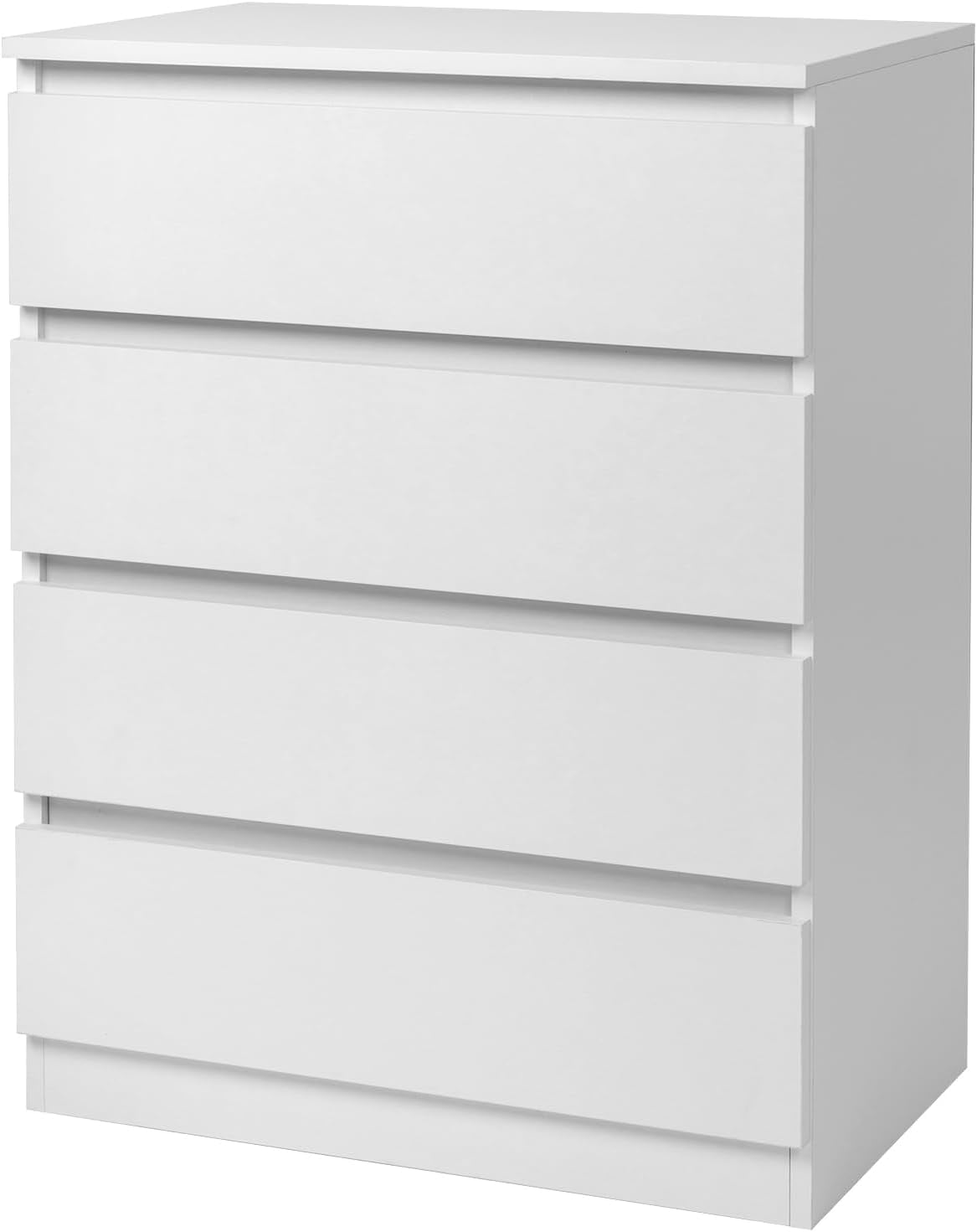 Karl home White 4 Drawer Dresser - Modern Chest of Drawers for Bedroom ...