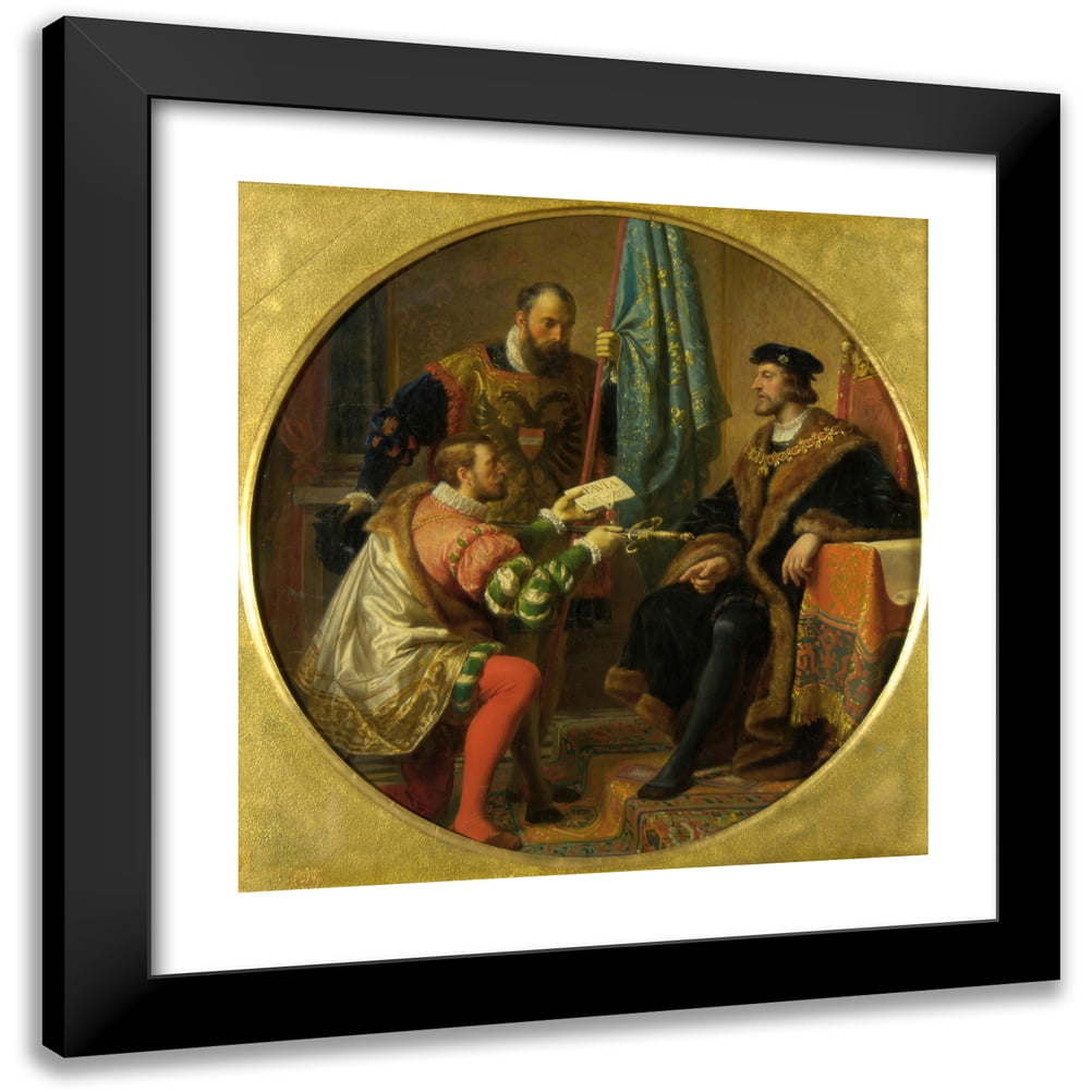 Karl von Blaas 12x12 Black Modern Framed Museum Art Print Titled ...