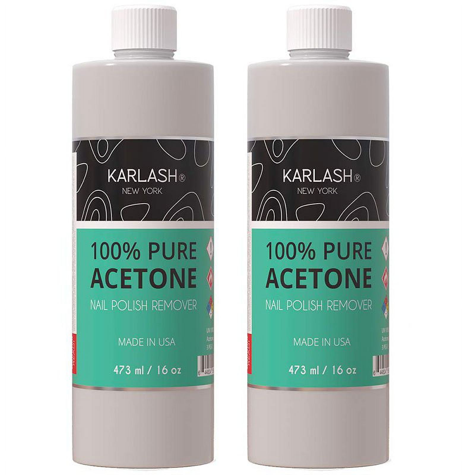 Karlash Professional 100% Pure Acetone Polish Nail Remover 16 oz ...