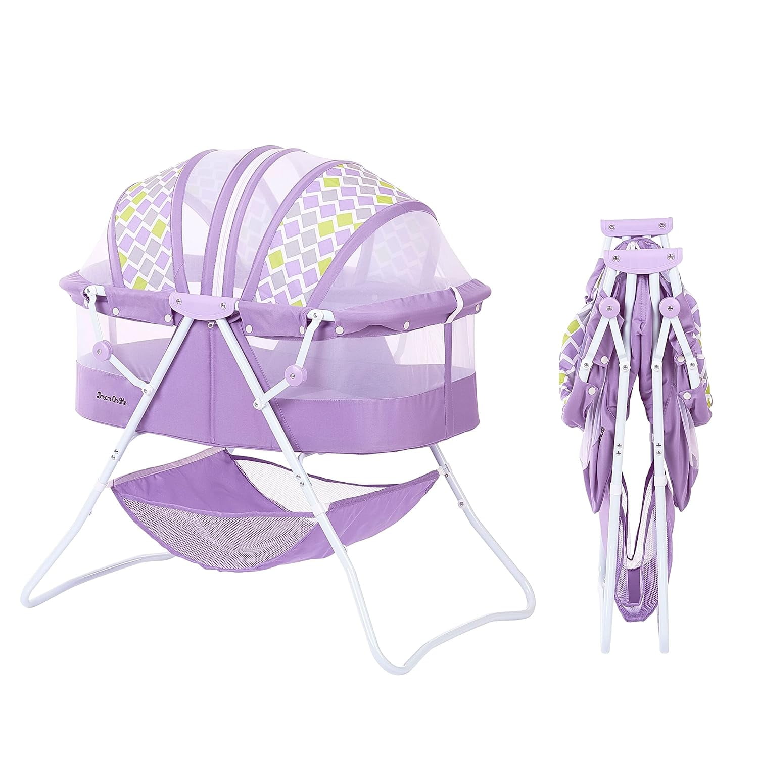 Karley Bassinet in Periwinkle - Lightweight Portable Baby Bassinet with ...