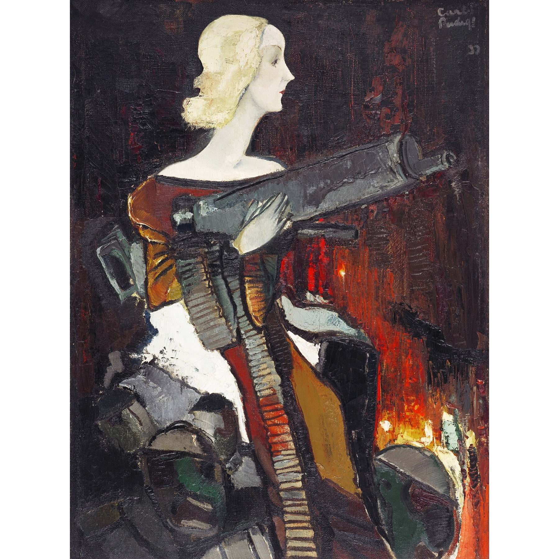 Karlis Padegs Madonna With A Machine Gun Extra Large Art Print Wall ...