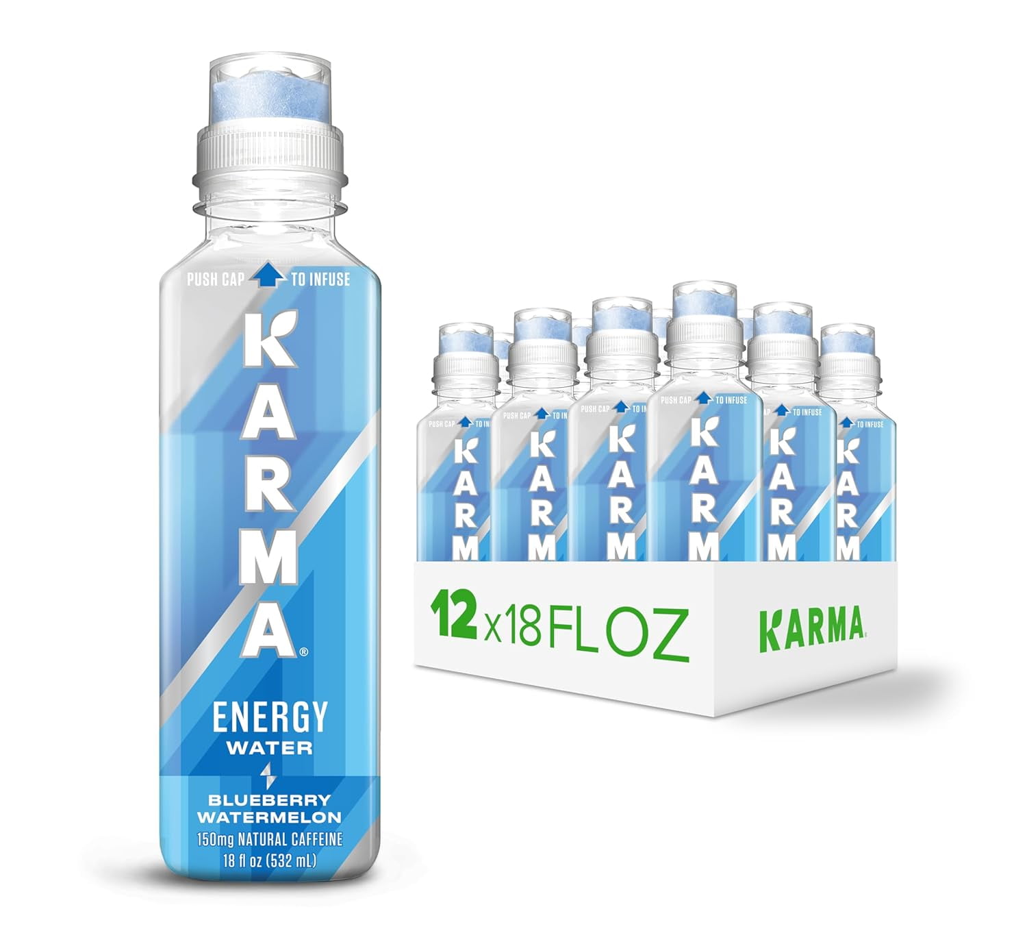 Karma Blueberry Watermelon Energy Water l Caffeinated Natural Energy ...