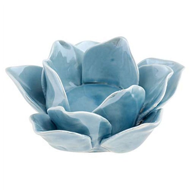 Karma CERAMIC LOTUS TEA LIGHT HOLDER CORNFLOWER BLUE (S20) - Walmart.com