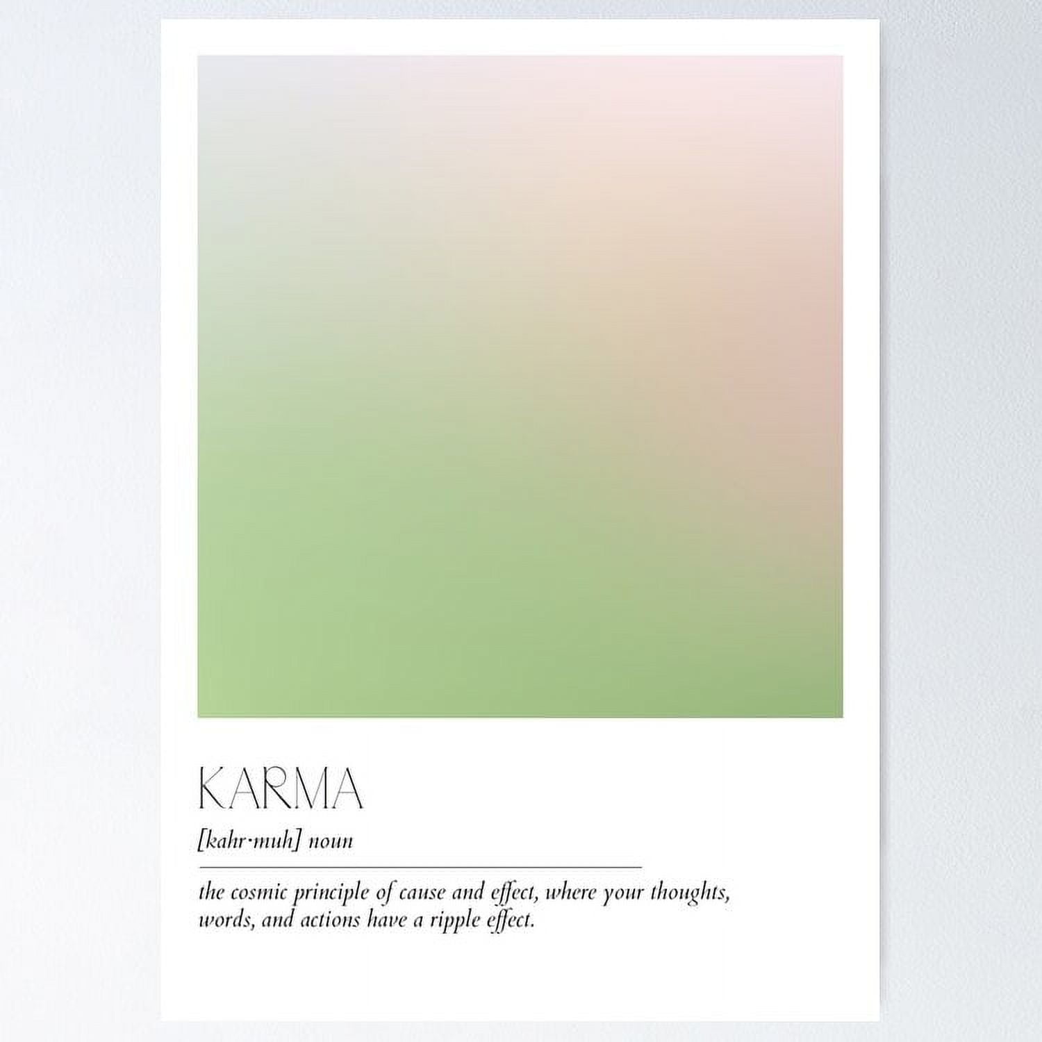 Karma Definition UNFRAMED Poster, 24x36 - Walmart.com