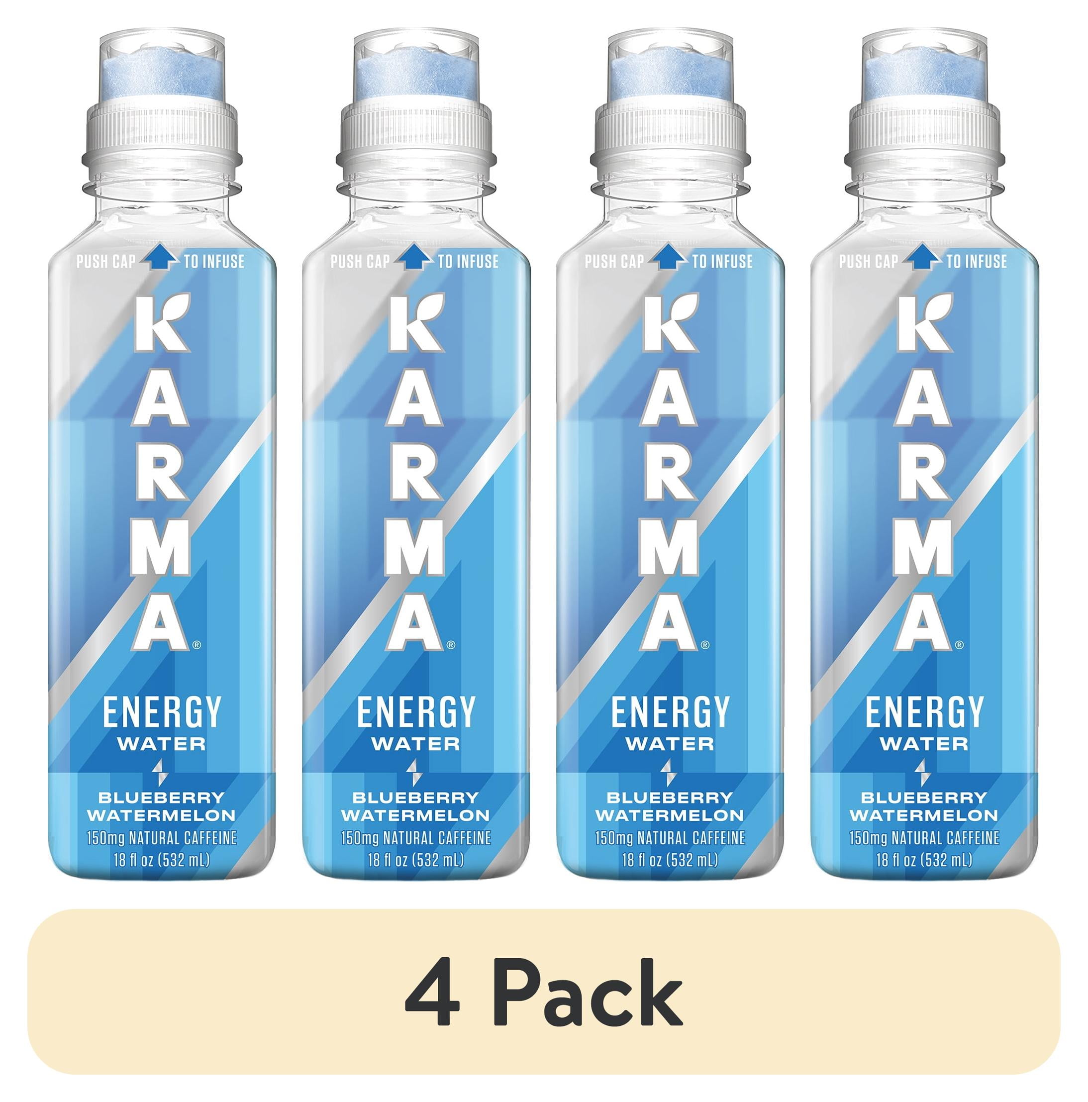 (4 pack) Karma Energy Water, Blueberry Watermelon, 18 fl. oz., 1 Count Bottle - Walmart.com