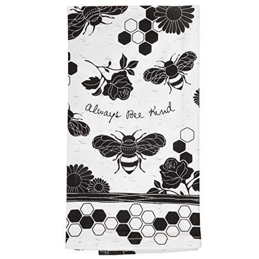 Karma Gifts Black And White Boho Tea Towel, Bee - Walmart.com