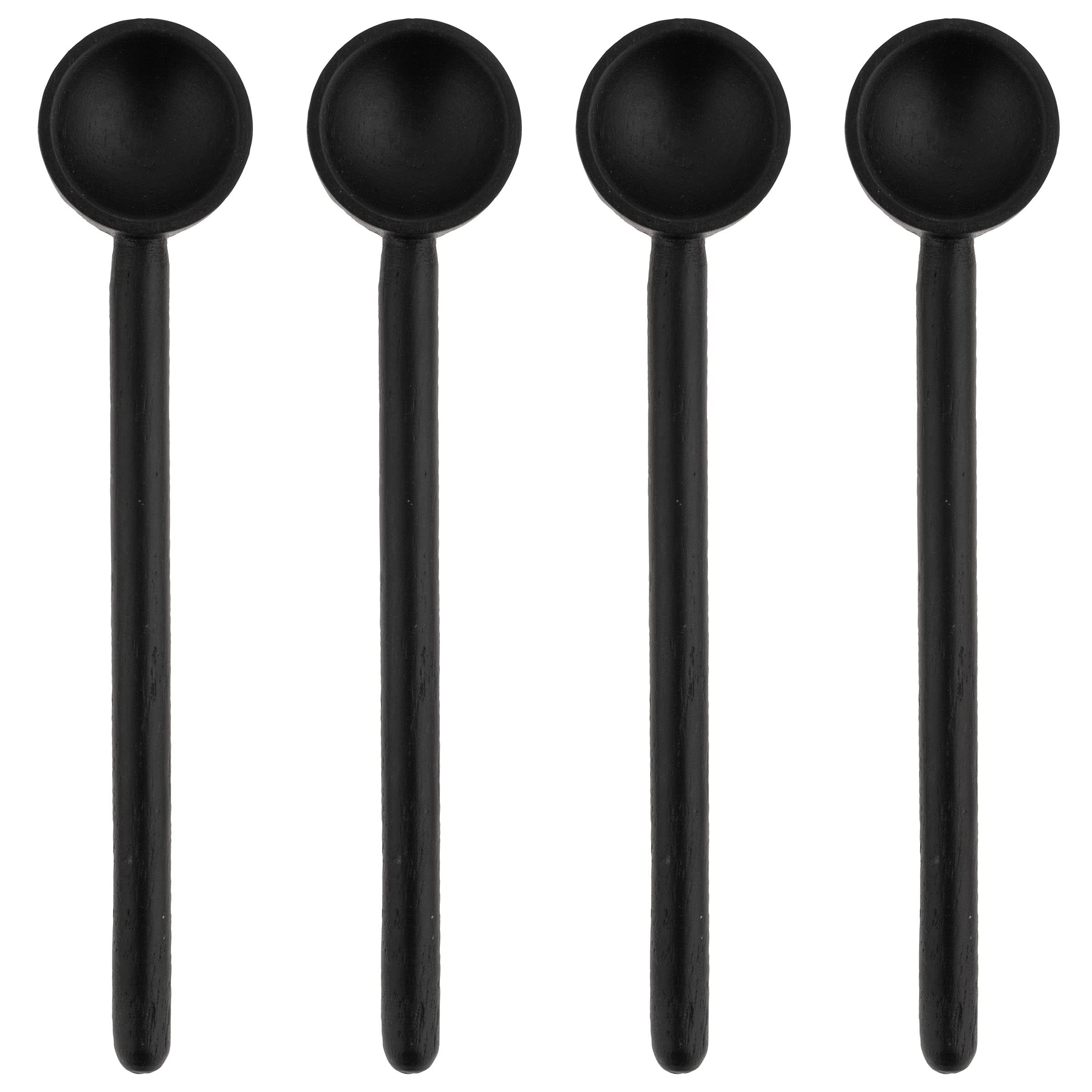 Karma Gifts Tasting Spoons Set - Black Wood Spoons for Cooking - Wood ...