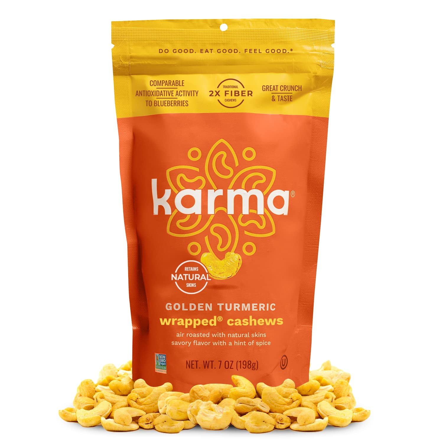 Karma Golden Turmeric Cashews 7 oz (Pack Of 6) - Walmart.com