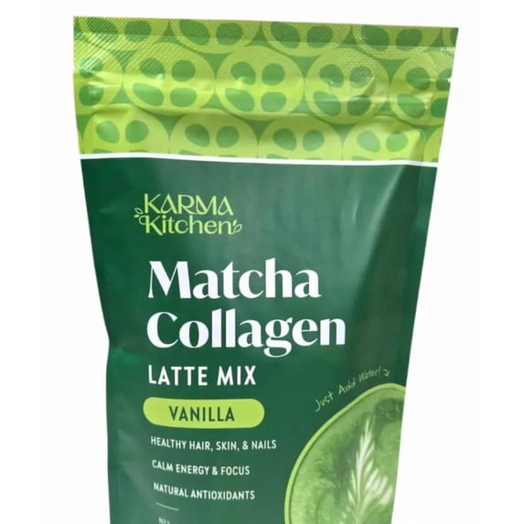 Karma Kitchen Matcha Collagen Latte Mix Vanilla 7.5oz - Walmart.com