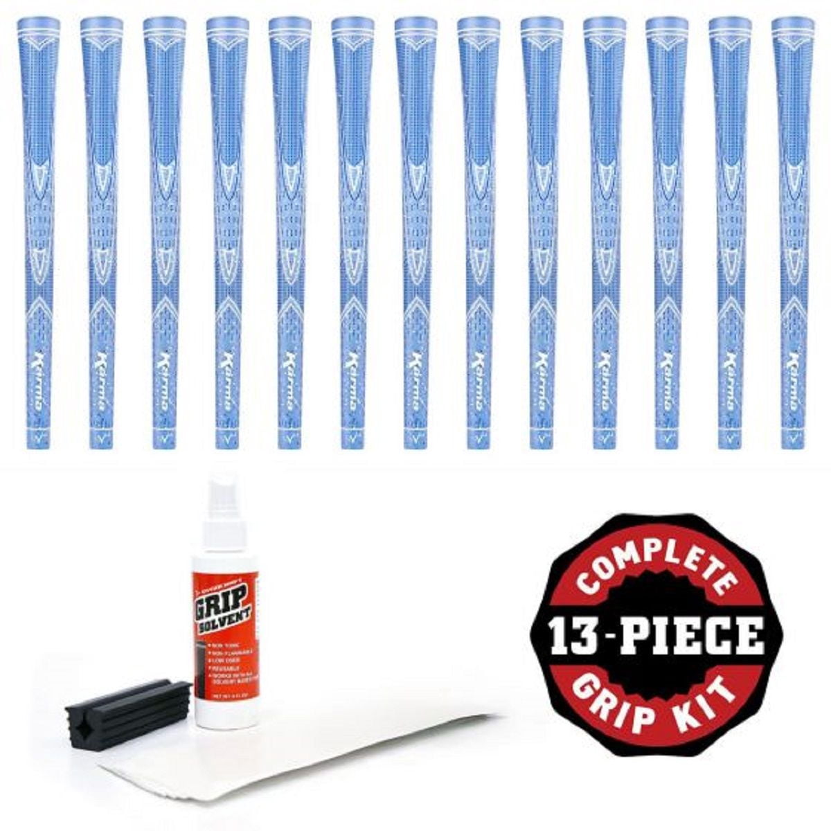 Karma Light Blue Sparkle - 13 pc Ladies Undersize Golf Grip Kit (with ...