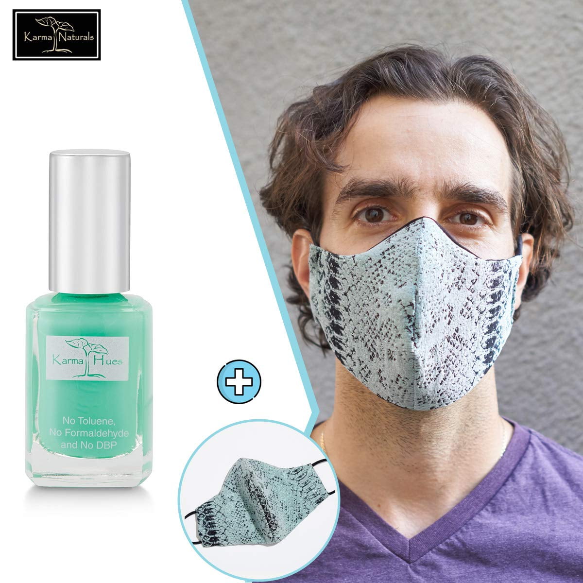 Karma Naturals Nail Polish - Non-Toxic with Matching Fashion Face Mask ...