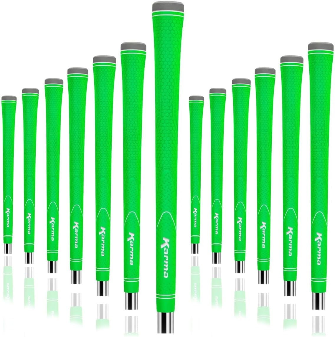 Karma Neion II Green 13 Piece Golf Grip Bundle for Men, Standard Size ...