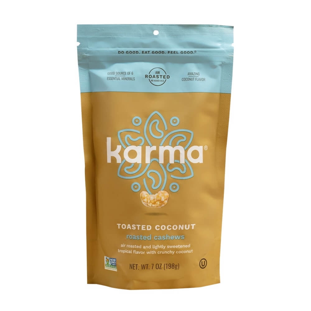 Karma Nuts Toasted Coconut Roasted Cashews, 7 oz - Walmart.com