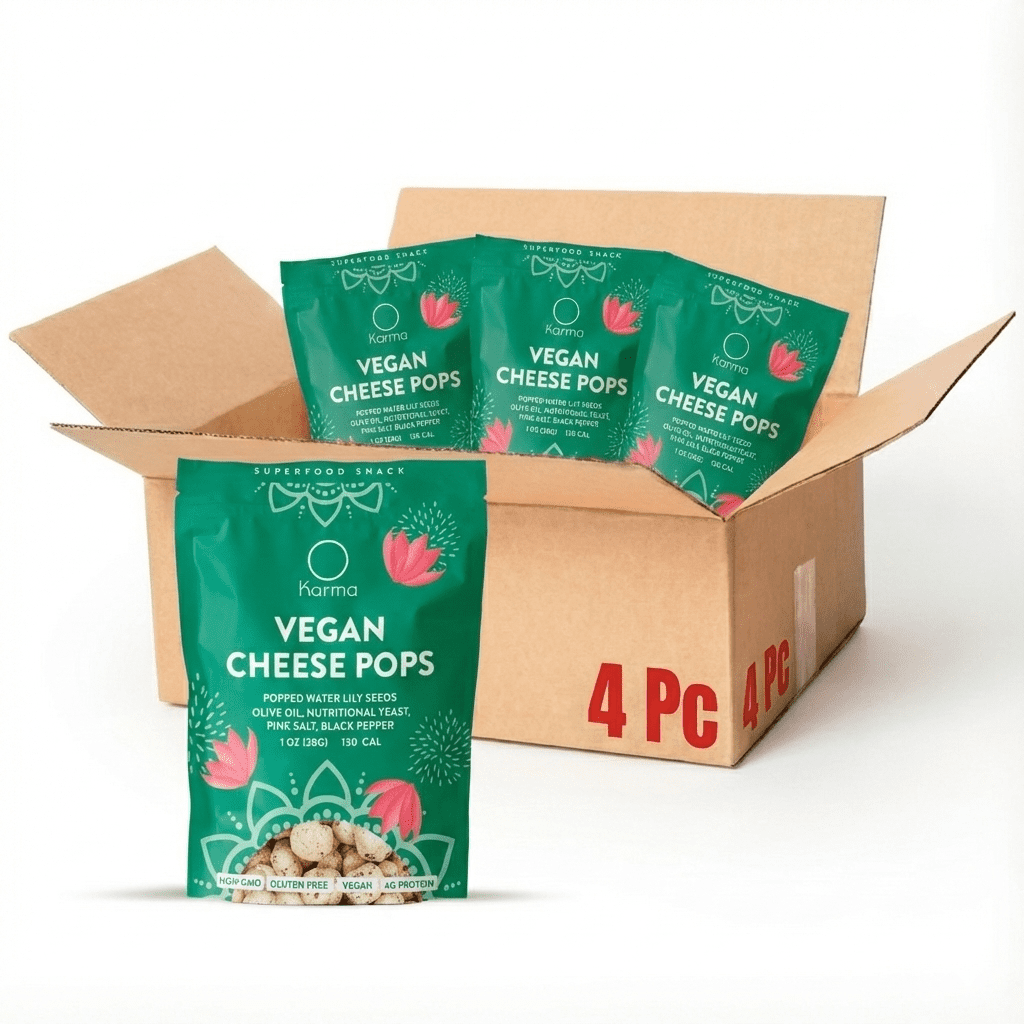 Karma Popped Water Lily Seeds, Vegan Cheese Flavor, Gluten Free, Vegan ...