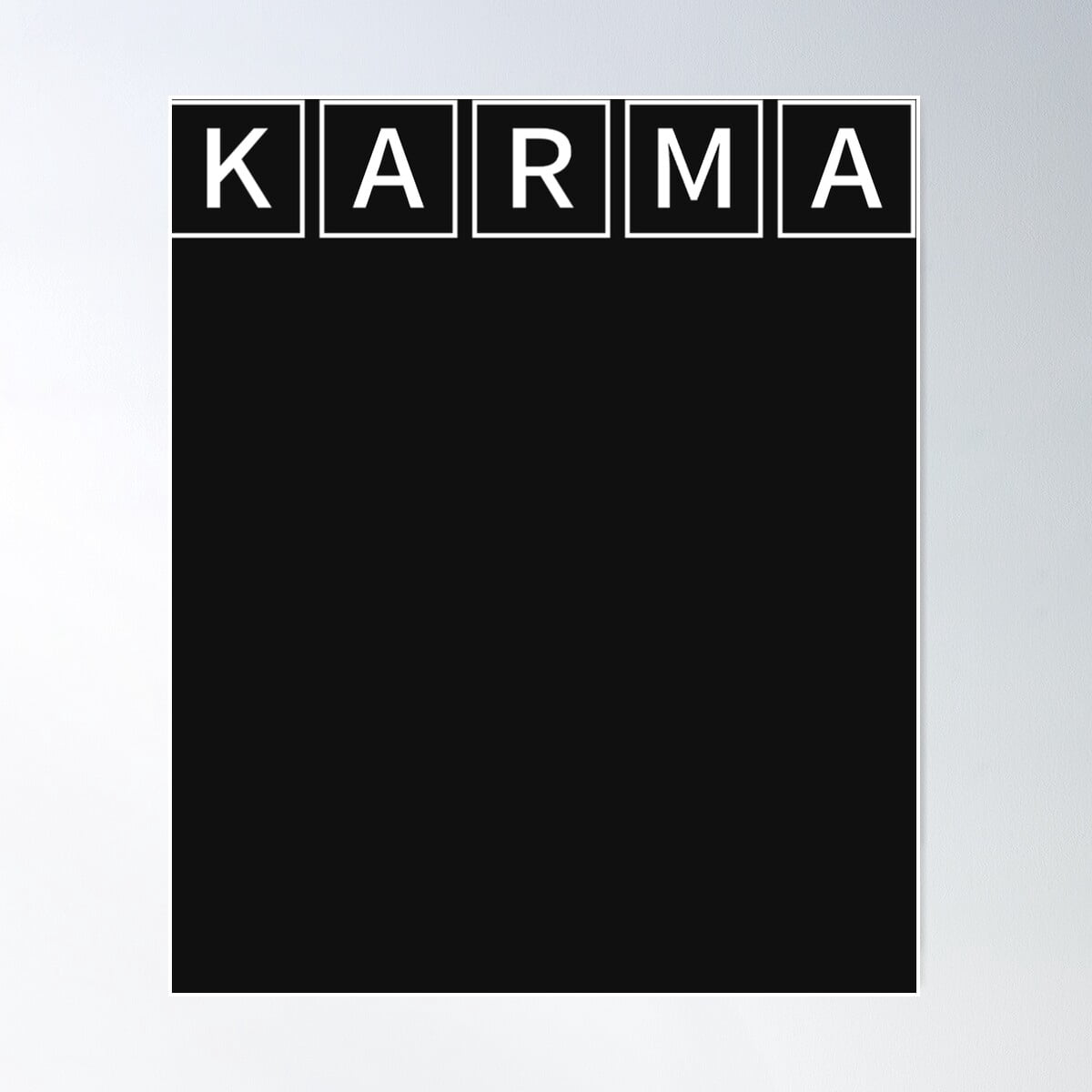 Karma Poster Wall Art, Modern Wall Decor For Living Room Bedroom, 12x18 ...