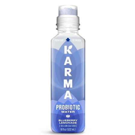 Karma Probiotic Water Variety Pack, 18 fl oz Bottles, Pack of 12 ...
