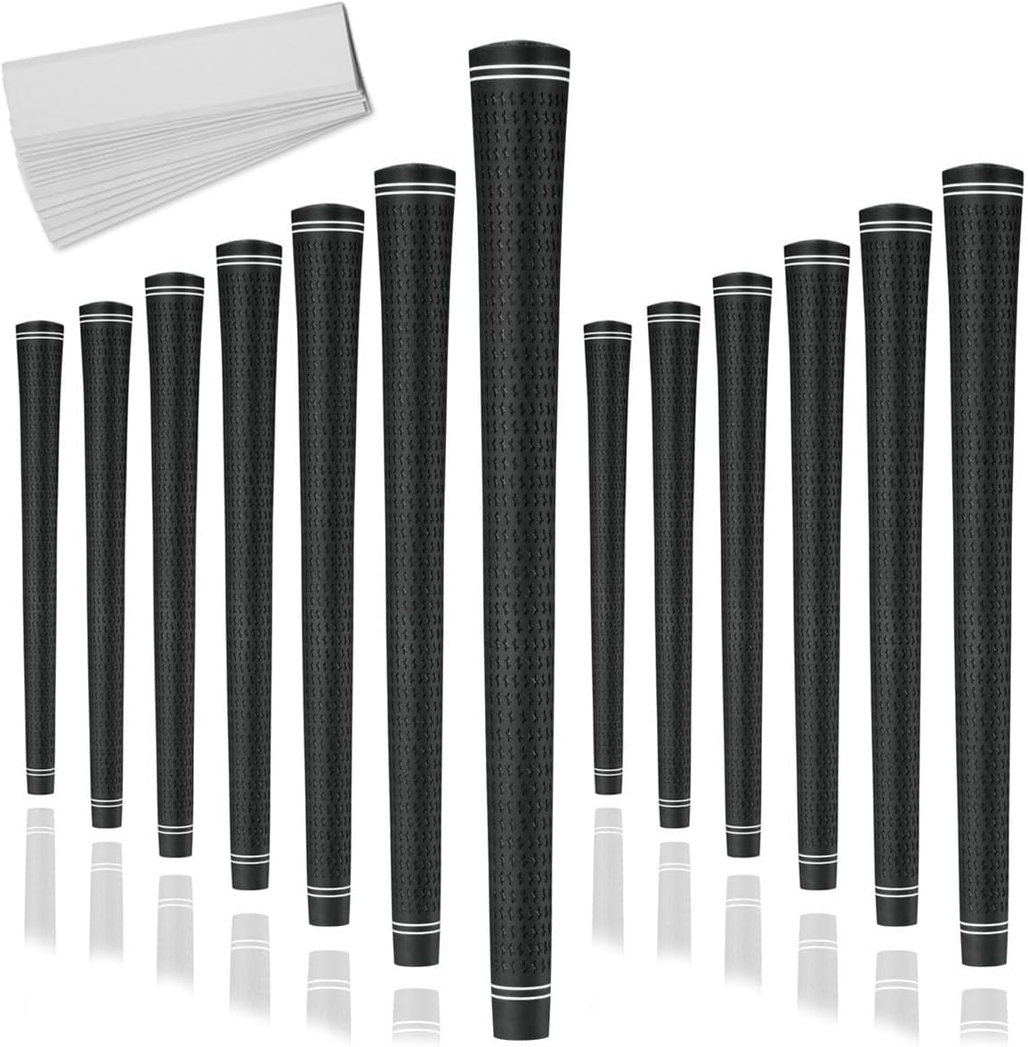 Karma Revolution 360 Golf Grips, Jumbo (+1/16”) Black 13 Piece with ...