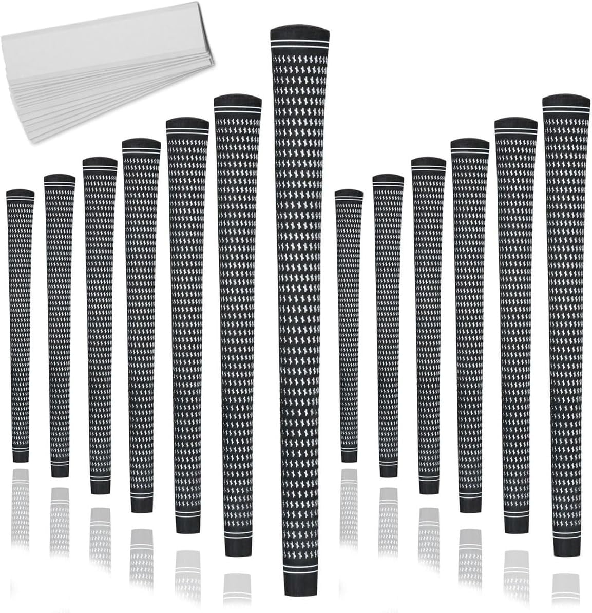 Karma Revolution 360 Golf Grips, Jumbo (+1/16”) Black/White 13 Piece ...