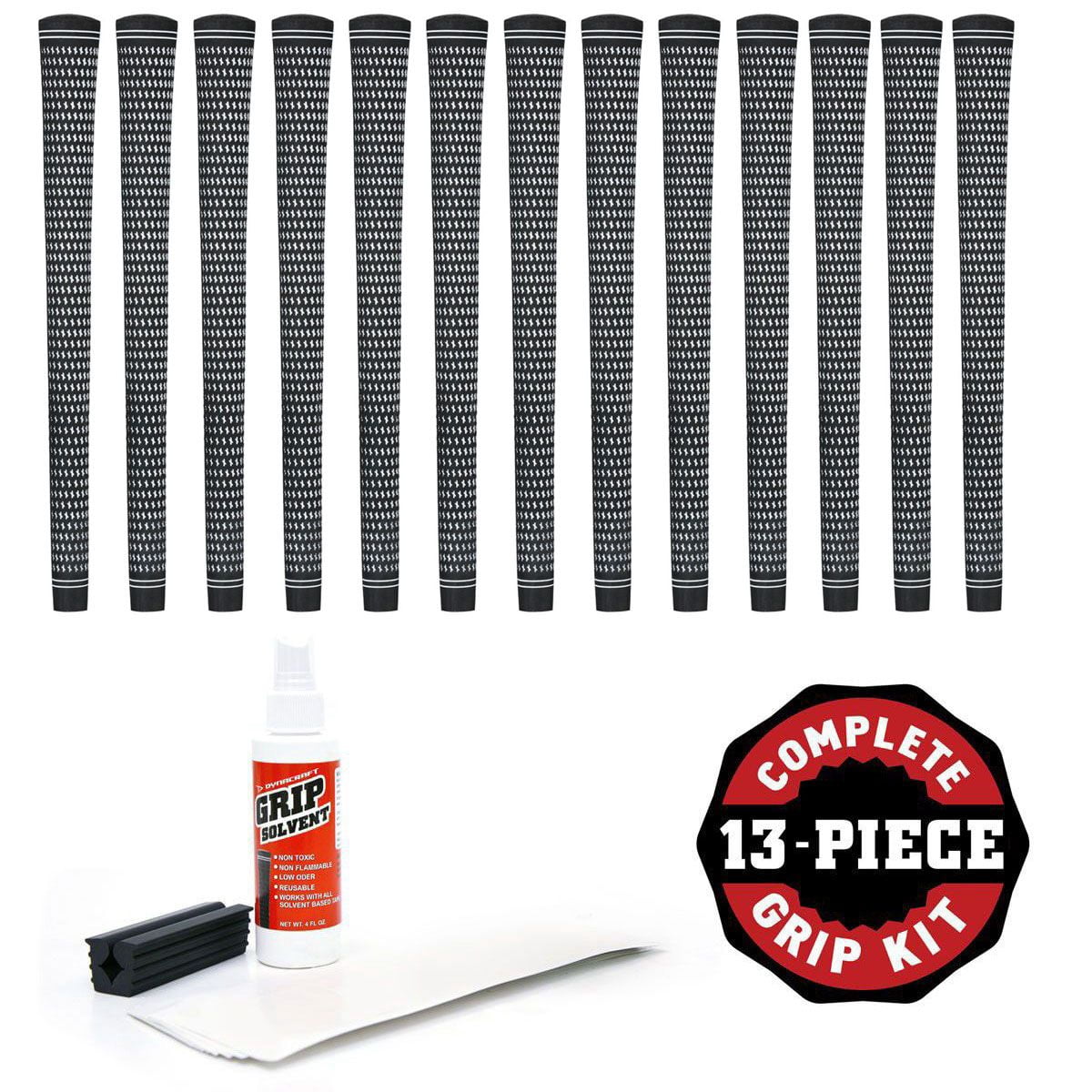 Karma Revolution Black/White Jumbo- 13 piece Golf Grip Kit (with tape ...
