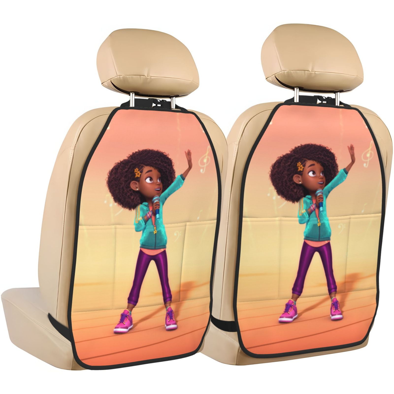 Karma'S World Car Back Seat Organizer 2 Pack Anti-Kick Storage Mats ...