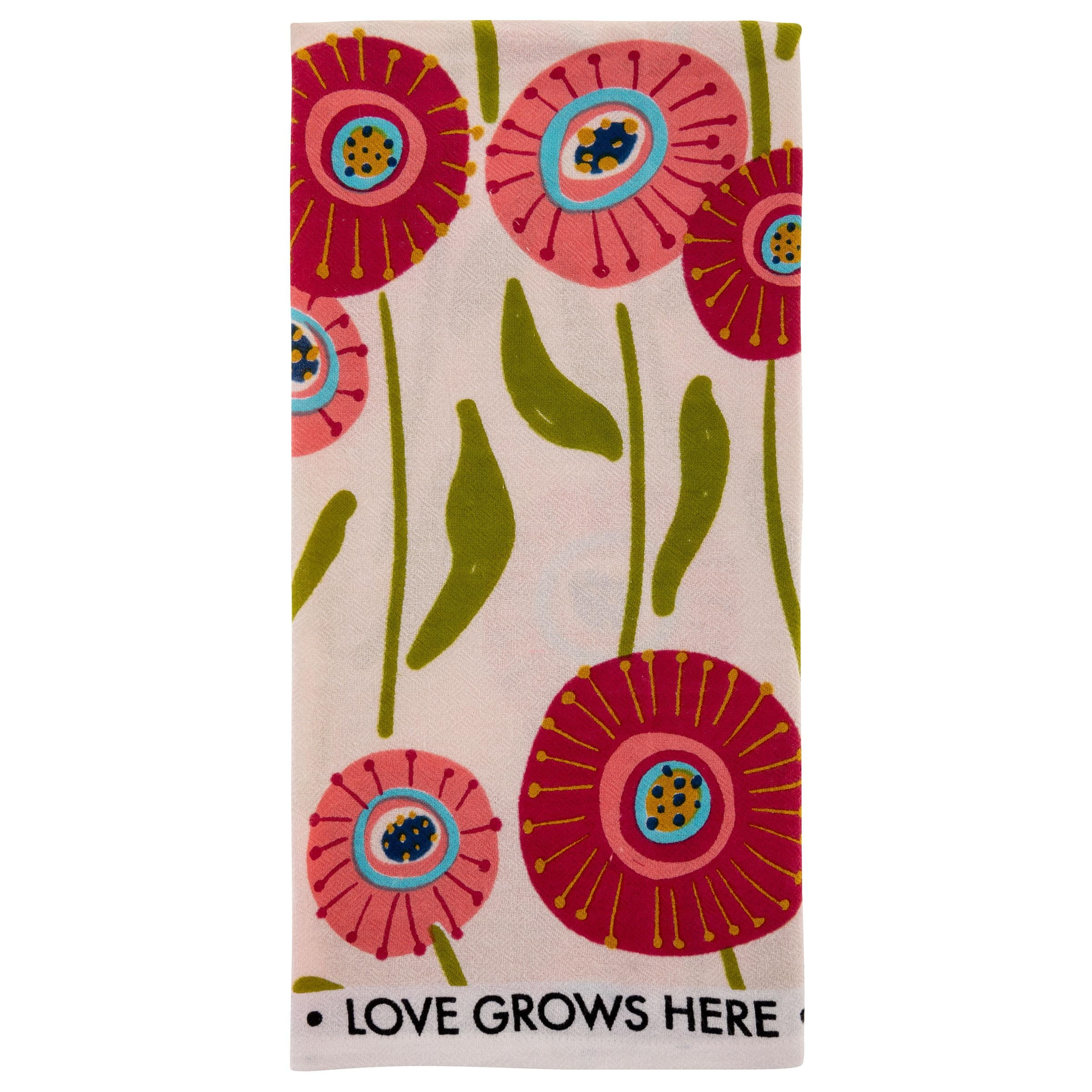 Karma Shelly Tea Towel Love Grows Here - Walmart.com