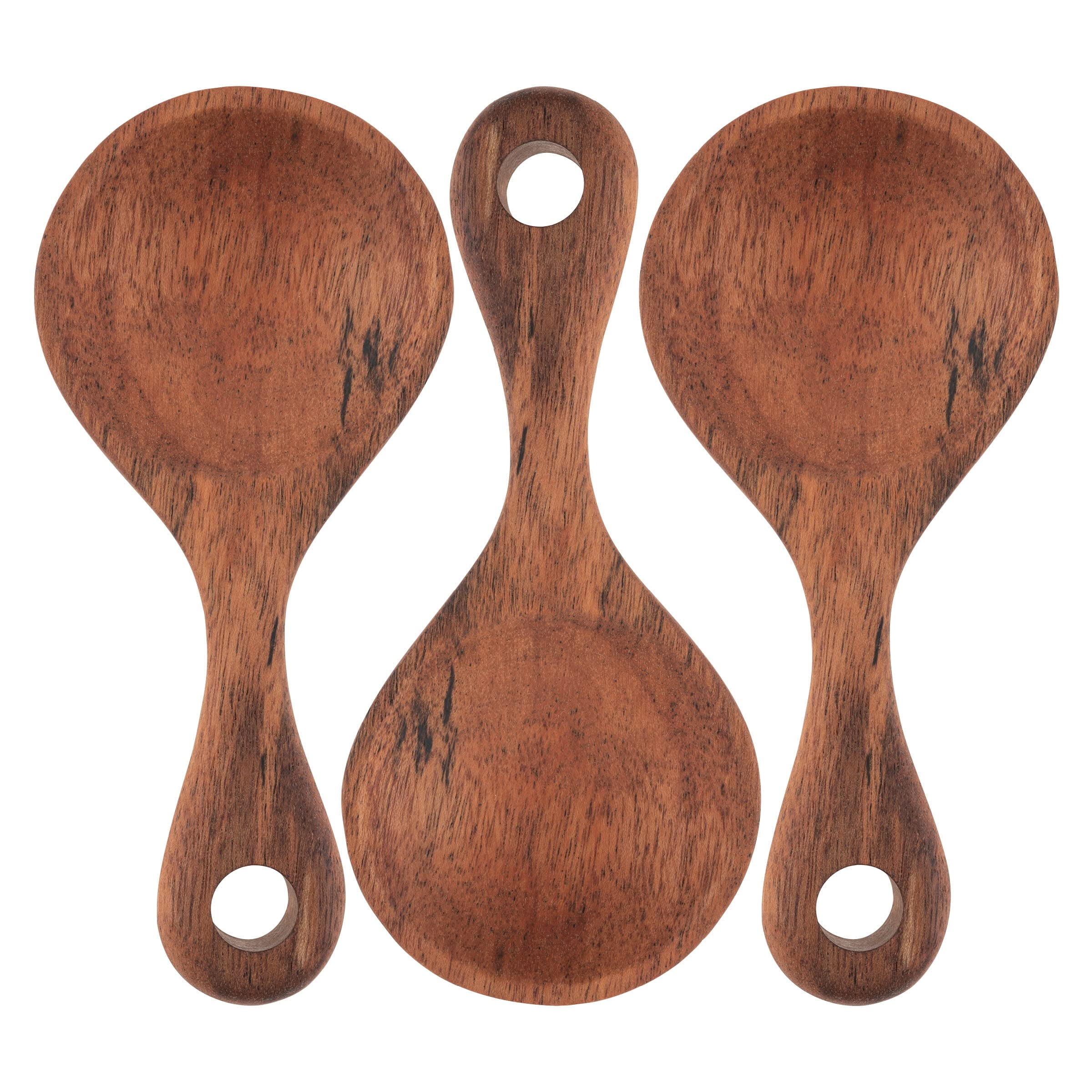 Karma Short Wood Tasting Spoons Set - Short Wood Spoons for Cooking ...