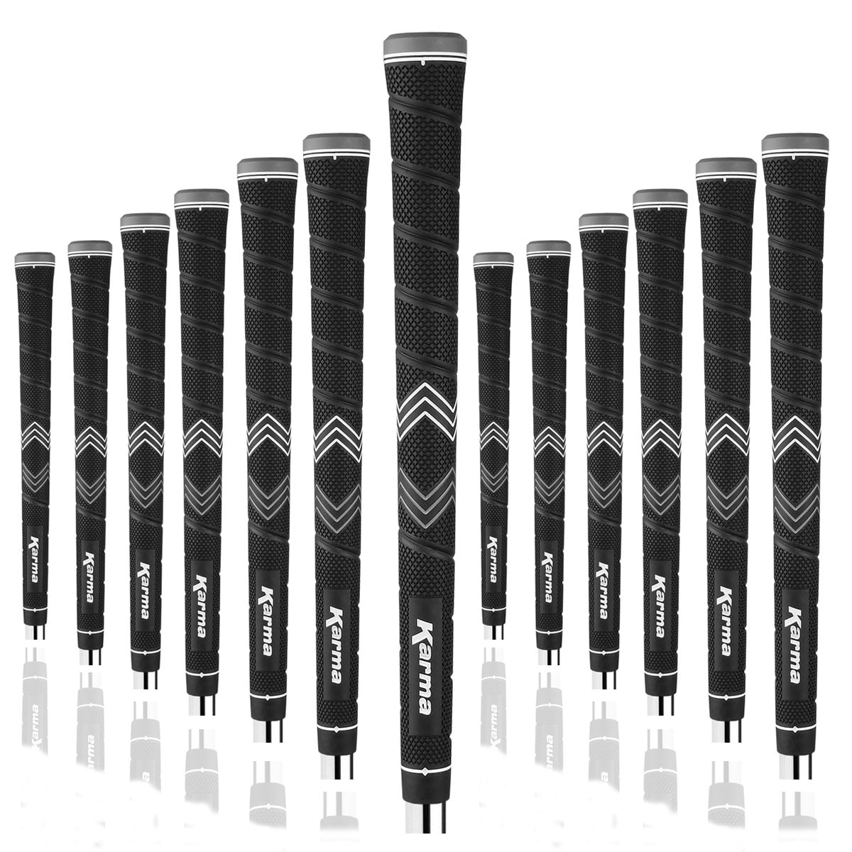 Karma Soft Trac Golf Grip Kit with 13 Tape Strips, 4oz Grip Solvent ...