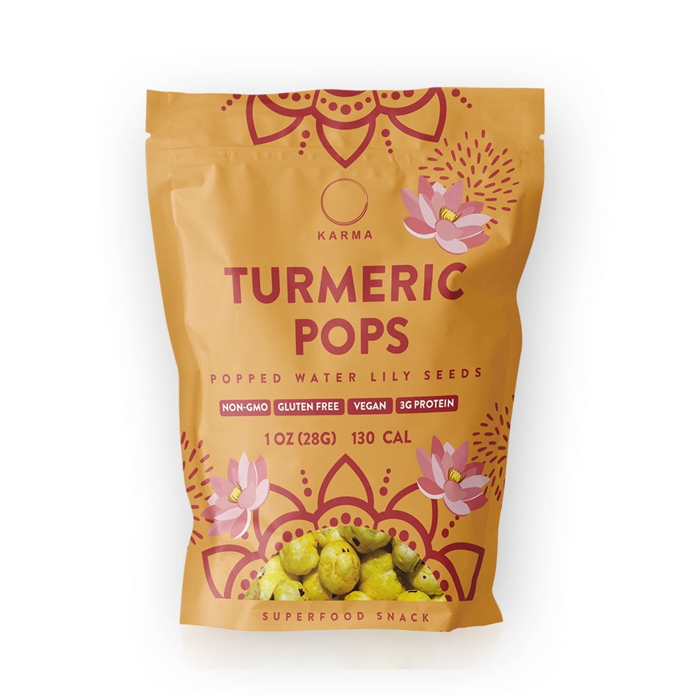 Karma Turmeric Popped Water Lily Seeds 1 oz (6 Pack) | Plant Based ...