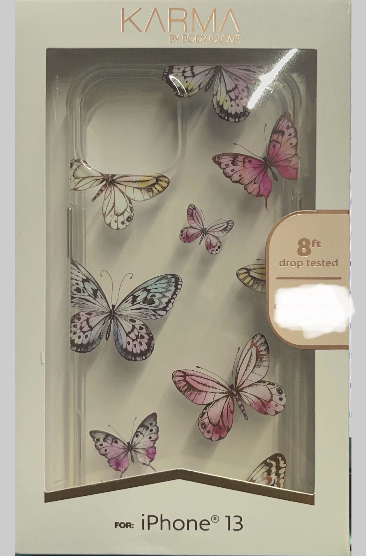 Karma by Body Glove Pink Butterflies Case For iPhone 13-Multi - Walmart.com