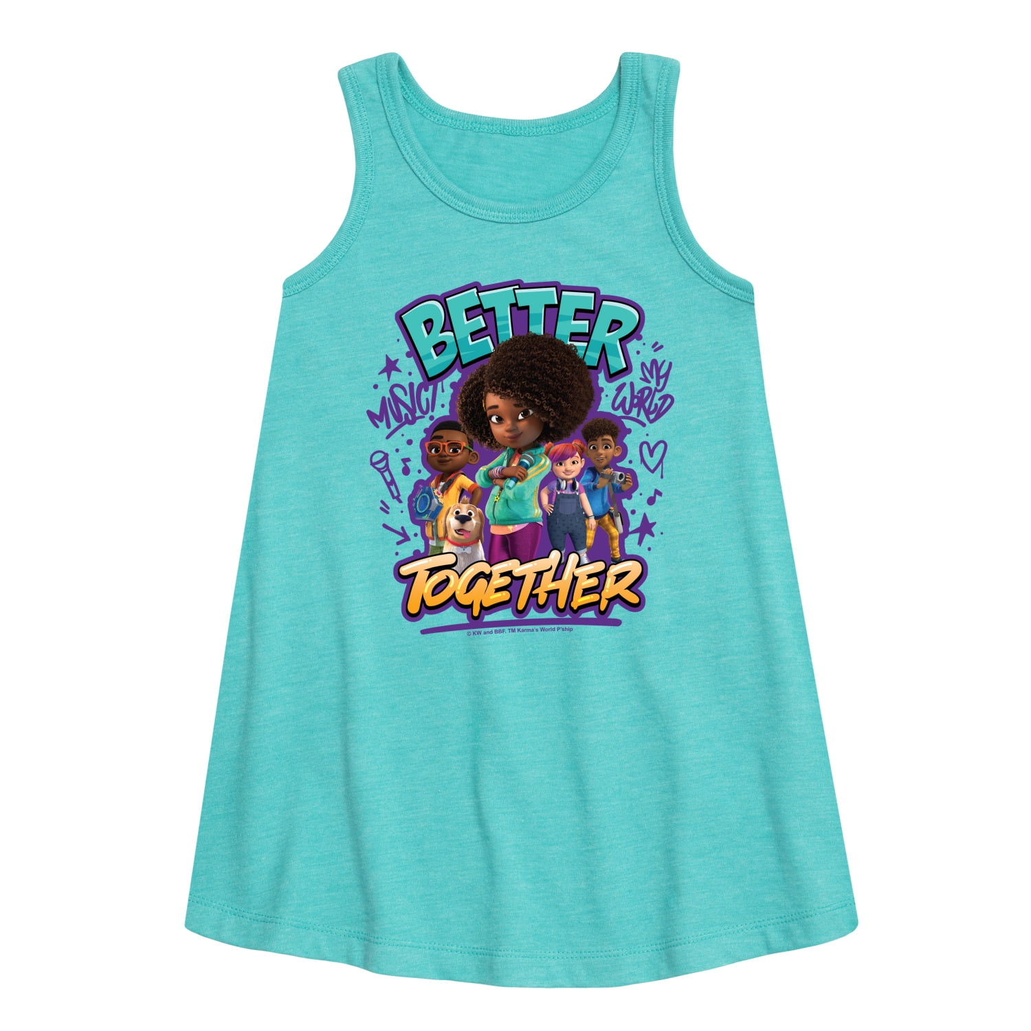 Karma's World - Better Together -Toddler and Youth Girls A-line Dress ...