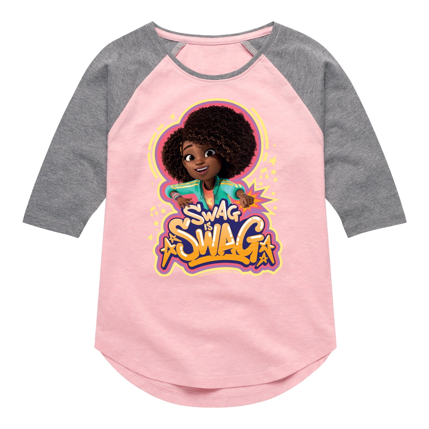 Karma's World - Swag Is Swag - Toddler And Youth Girls Raglan Graphic T ...