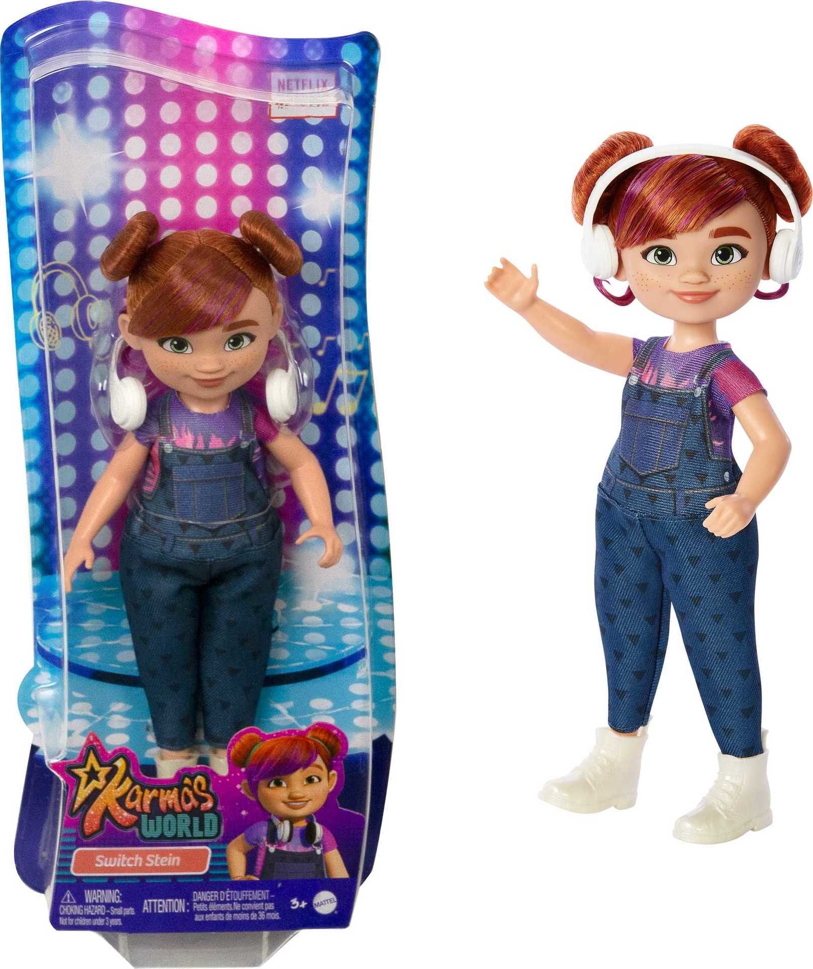 Karma’s World Switch Stein Doll with Red Hair, Includes Headphones ...