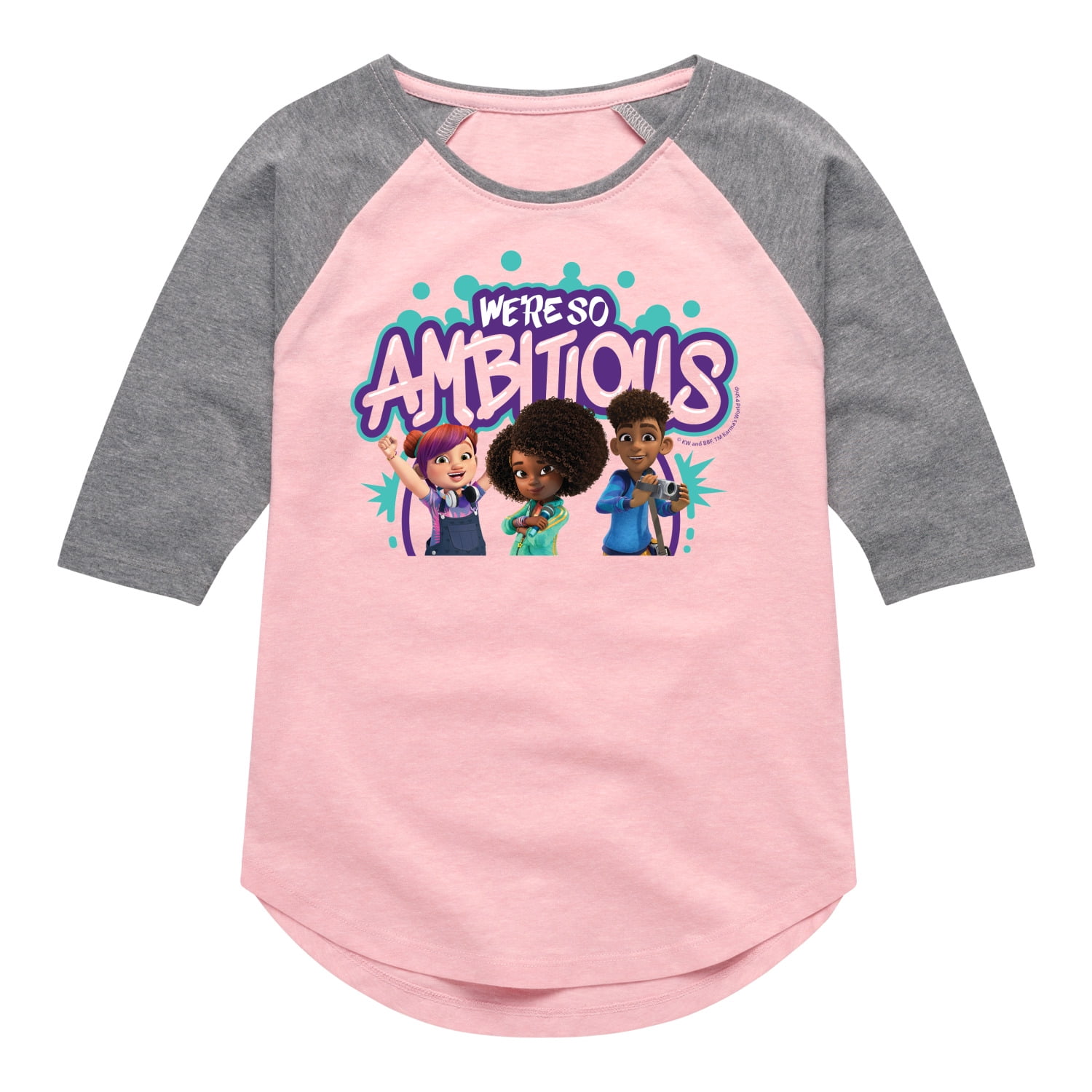 Karma's World - We're So Ambitous - Toddler And Youth Girls Raglan ...
