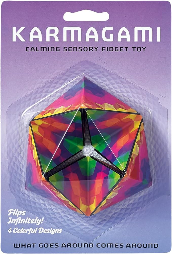 Karmagami “Pixels” Sensory Toy for Kids - Kaleidocycle Fidget Toy for ...