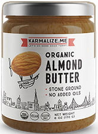 Karmalize.Me Organic Almond Butter 6 oz. - Walmart.com