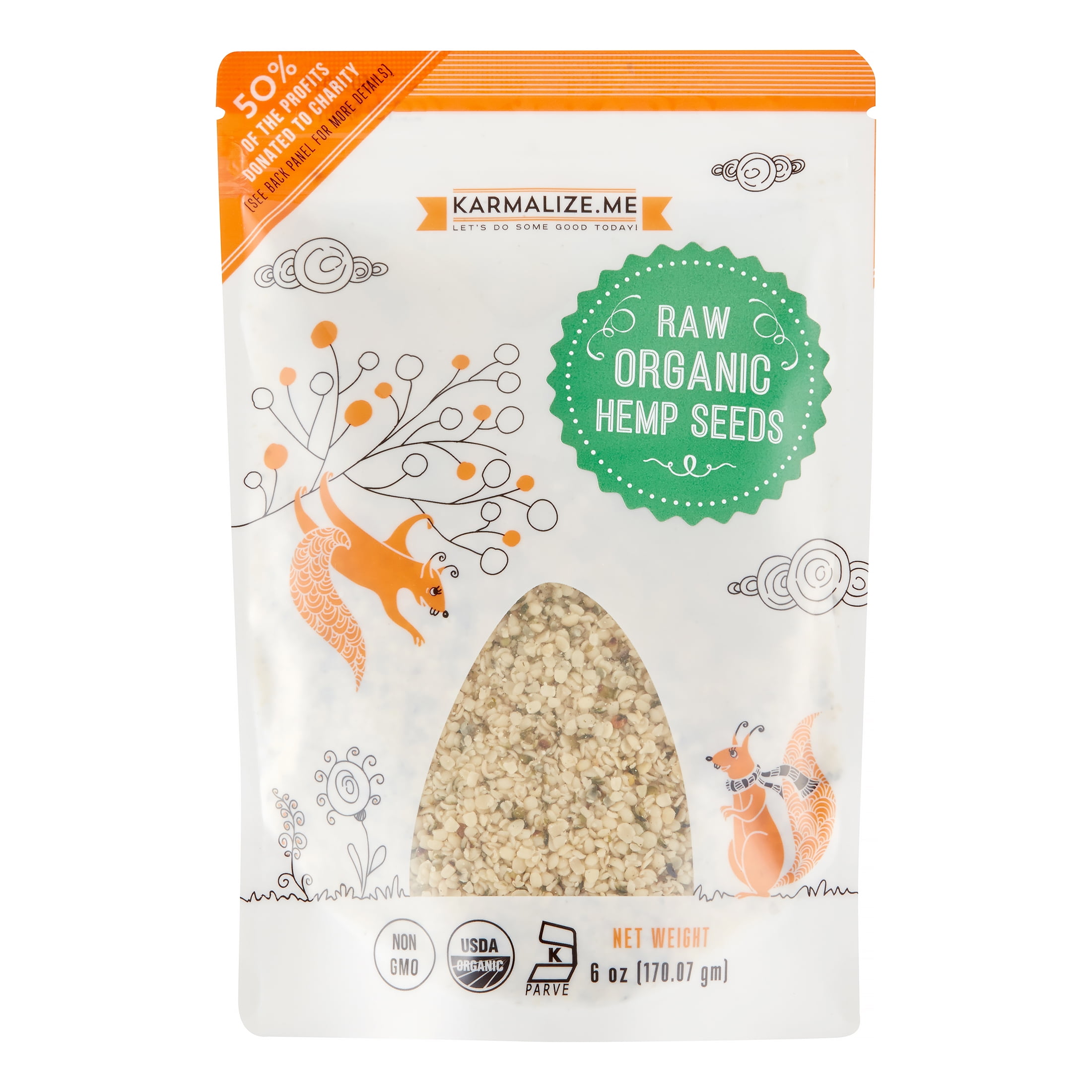 Karmalize.Me Organic Raw Hemp Seeds, 6 Oz - Walmart.com