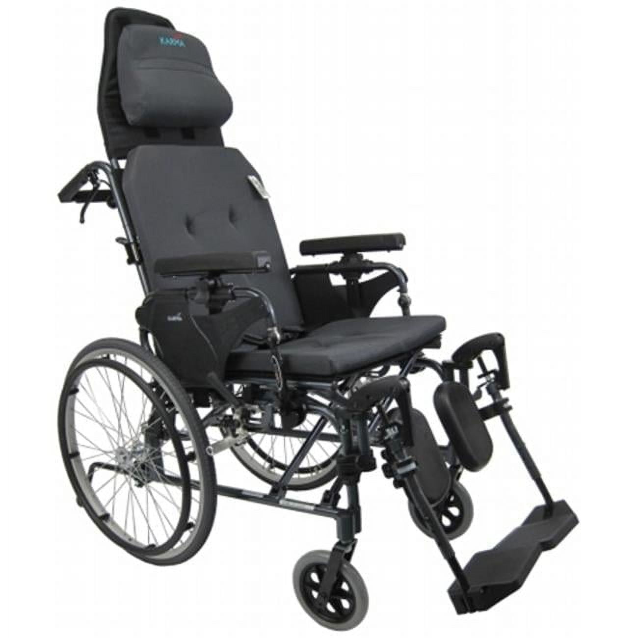 Karman Healthcare MVP502-16 Premium Reclining Wheelchair-Diamond Black ...
