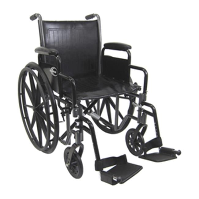 Karman Healthcare Steel Wheelchair 18 in. Height Adjustable Seat 39 lbs ...