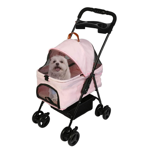 Karmas Product Pink Dog Stroller for Dogs and Cats, Lightweight ...