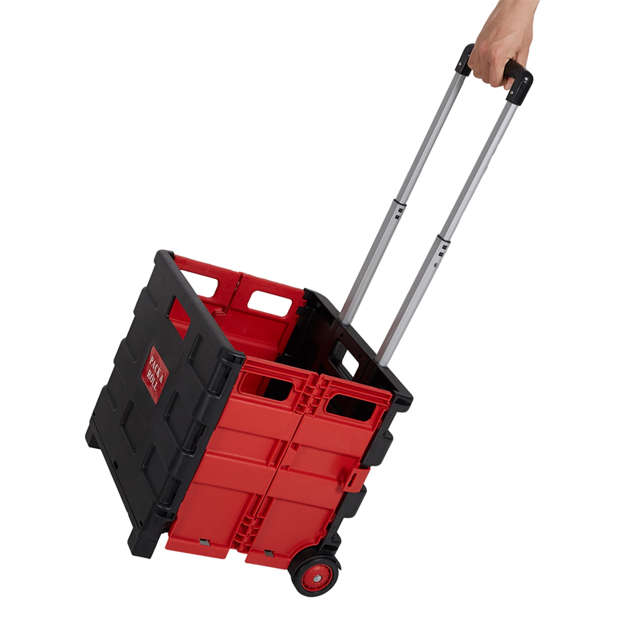 Karmas Large Rolling Crate, Collapsible with Wheels, 77 lbs, 15x16x14.5 ...