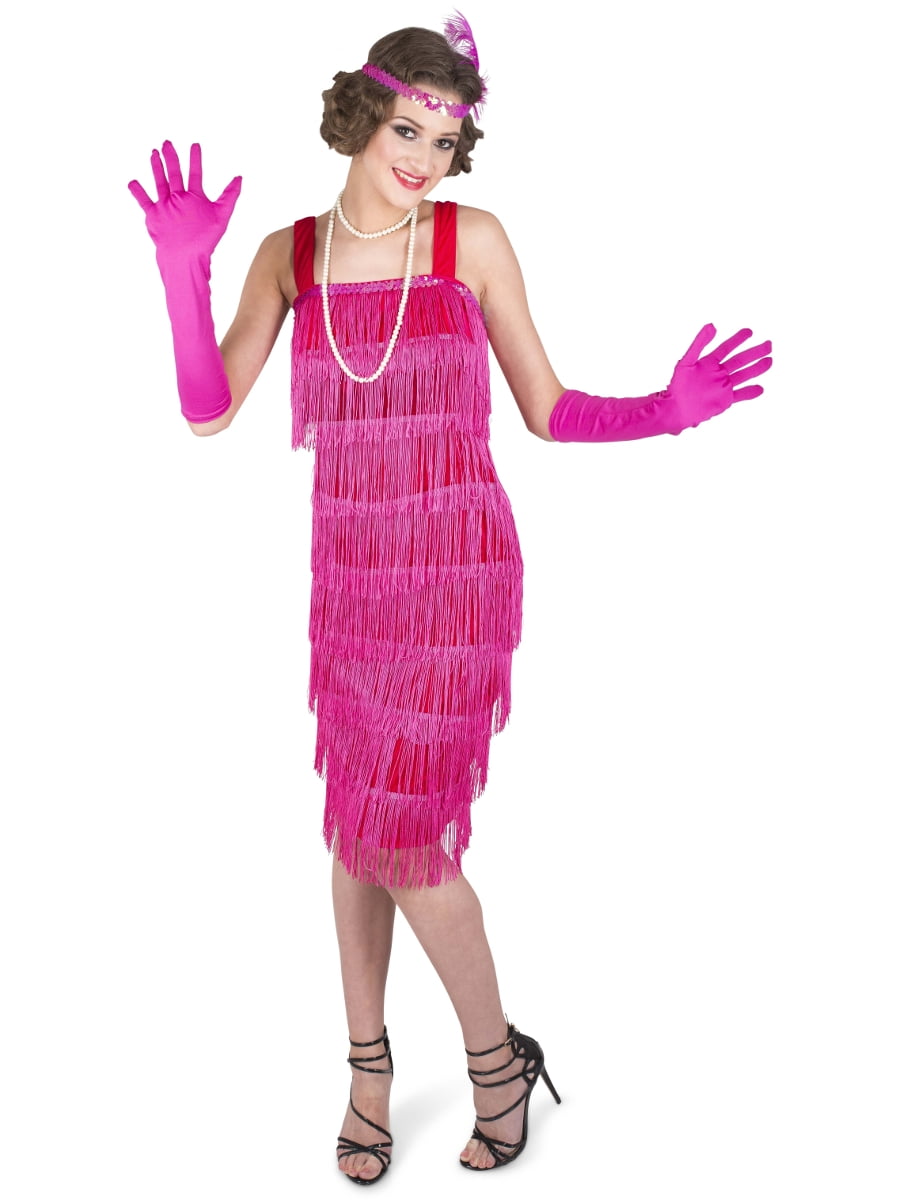 Karnival Costumes 1920s Pretty Pink Flapper Women's Costume Small 6-8 ...