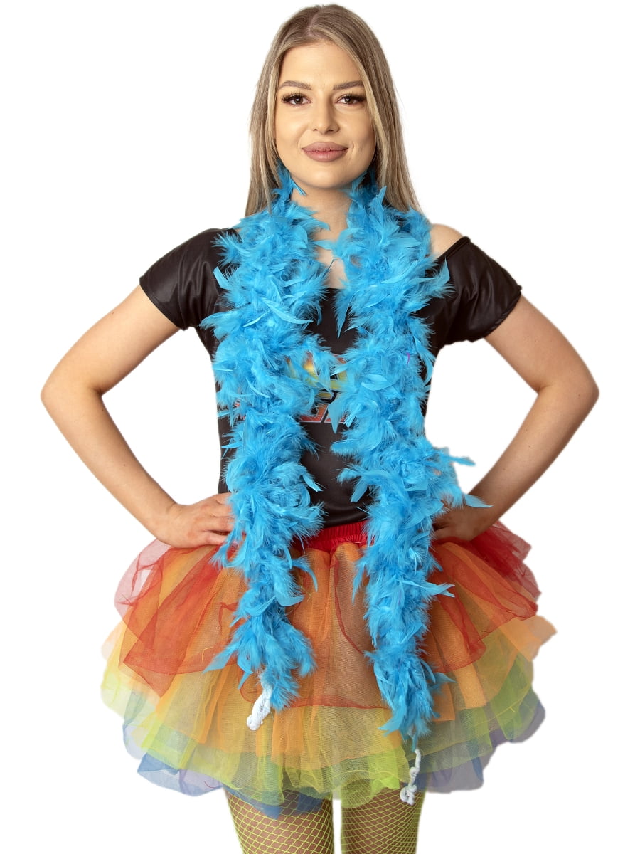 Karnival Costumes 60g Light Blue Feathered Boa Costume Accessory ...