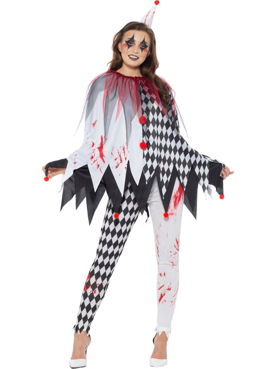 Karnival Costumes Halloween Jester Clown Girl Women's Costume X-Large ...