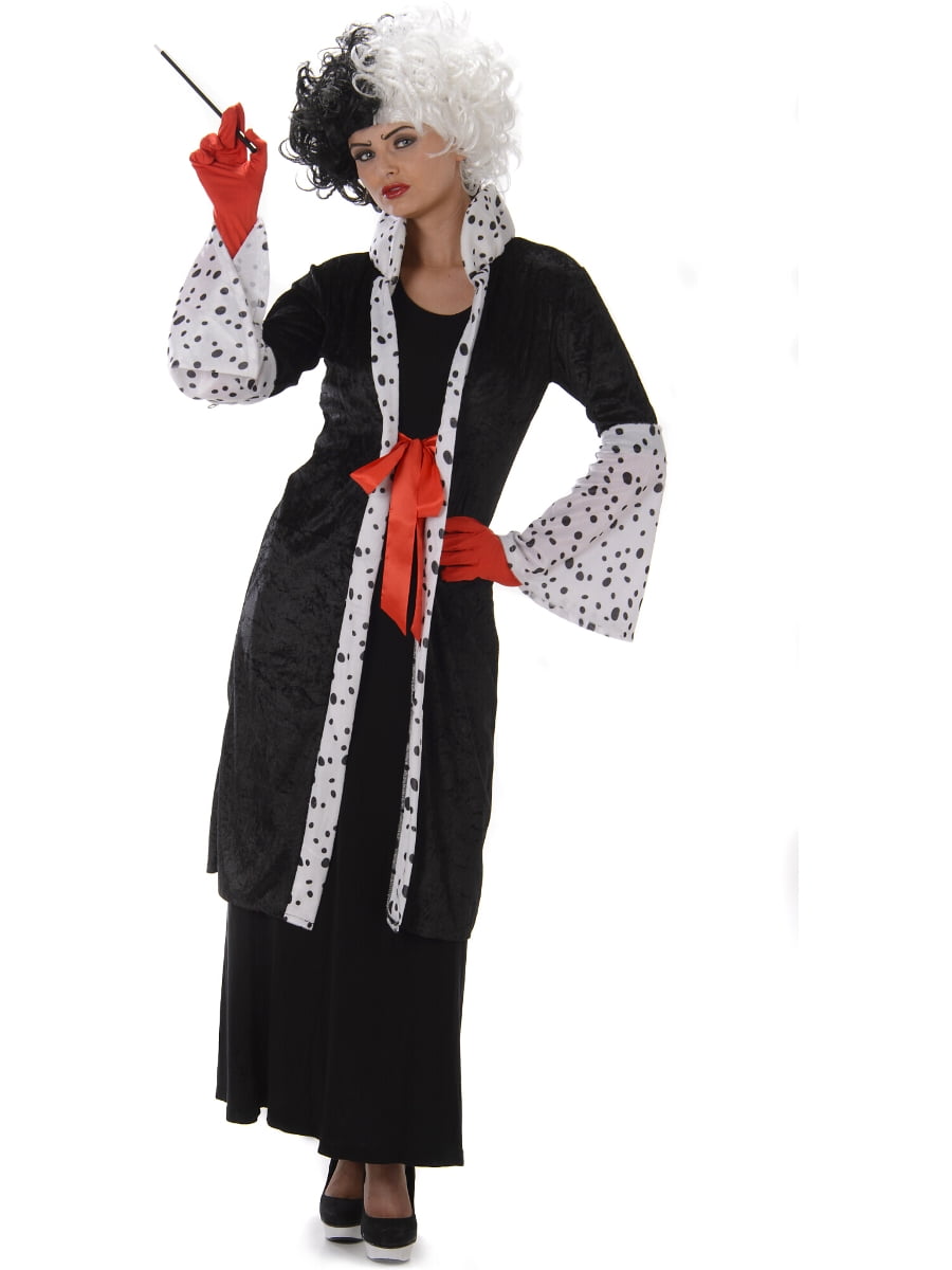 Madame Evil Dalmatian Smuggler Villain Women's Costume Medium 10-12 ...