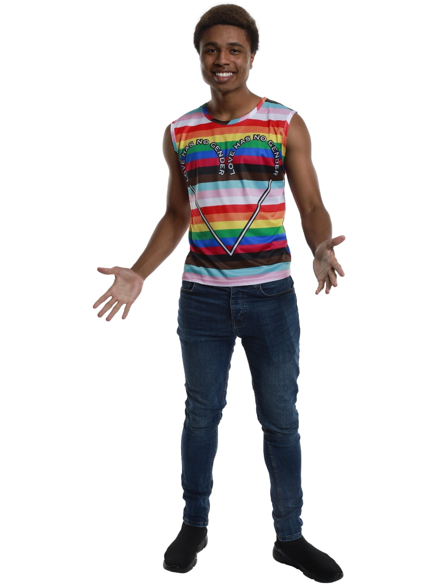 Karnival Costumes Rainbow Heart Pride Men's Costume Vest Large 42-44 ...