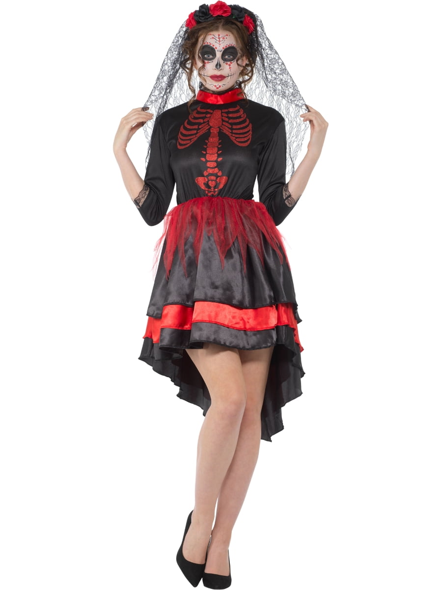 Karnival Costumes Red Day Of The Dead Senorita Women's Costume Medium ...