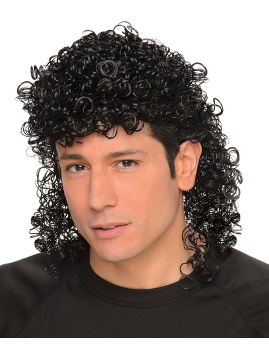 Karnival Costumes Redneck Wig, Black, Mullet Costume Accessory, for Men ...
