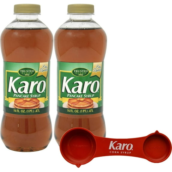 Karo Pancake Syrup, 16 fl oz (Pack of 2) with Karo Plastic Measuring ...