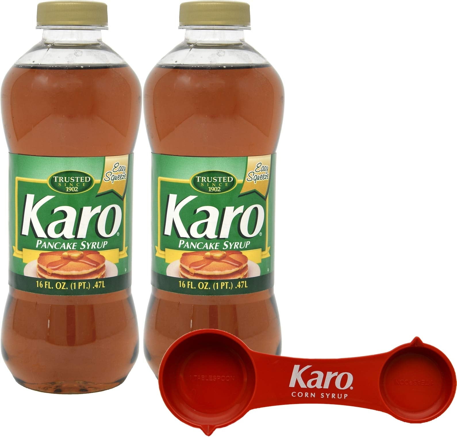 Karo Pancake Syrup, 16 fl oz (Pack of 2) with Karo Measuring Spoon ...