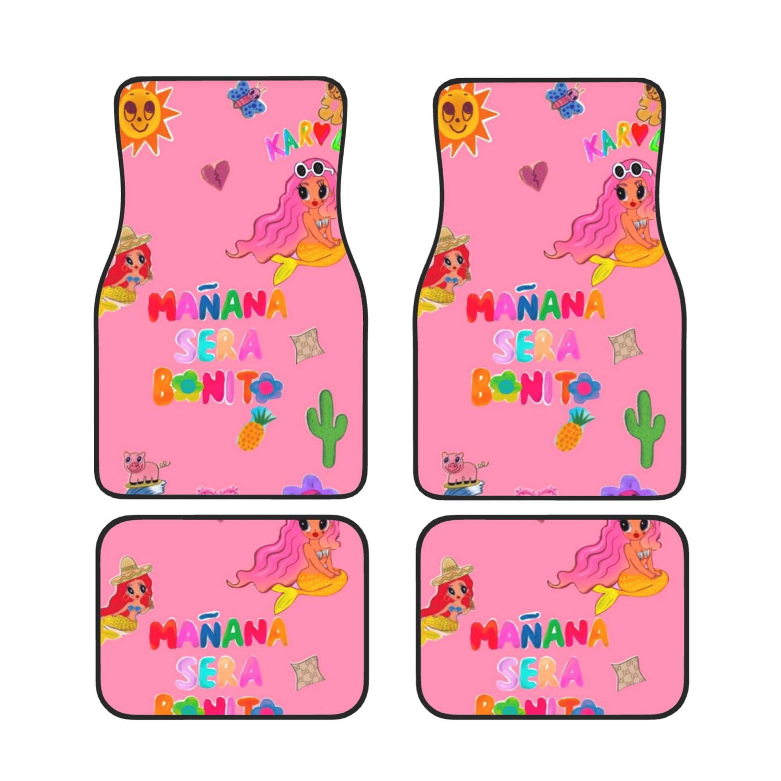 Karol G Car Floor Mats, 4-Pcs Full Set Rubber-Lined All-Season Heavy ...